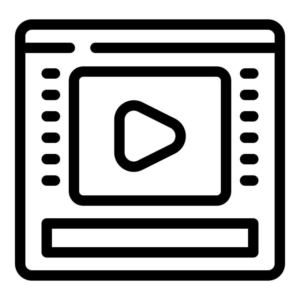 Editing Software Interface With Timeline And Play Button For Content Creation 47048869 Vector