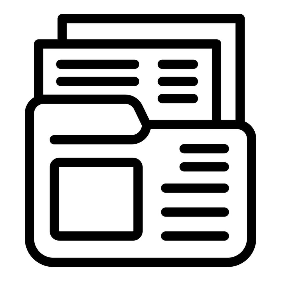 Computer folder icon containing several digital documents displaying ...