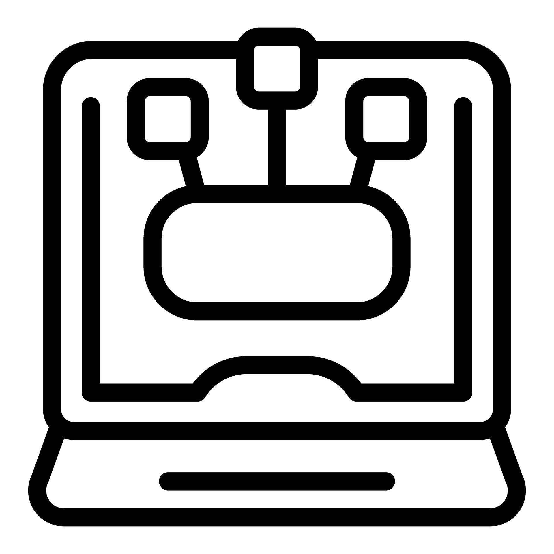 Laptop Showing Artificial Intelligence Algorithm Learning From Data 47049229 Vector Art At Vecteezy