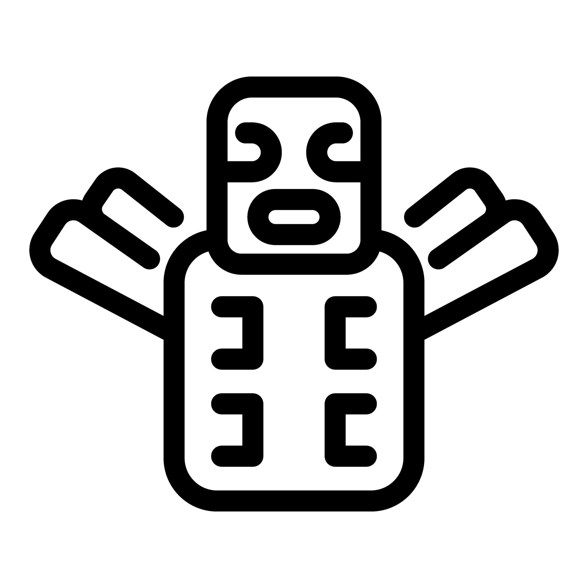 Robot Wearing Lucha Libre Mask With Arms Outstretched In A Friendly Greeting 47049275 Vector Art