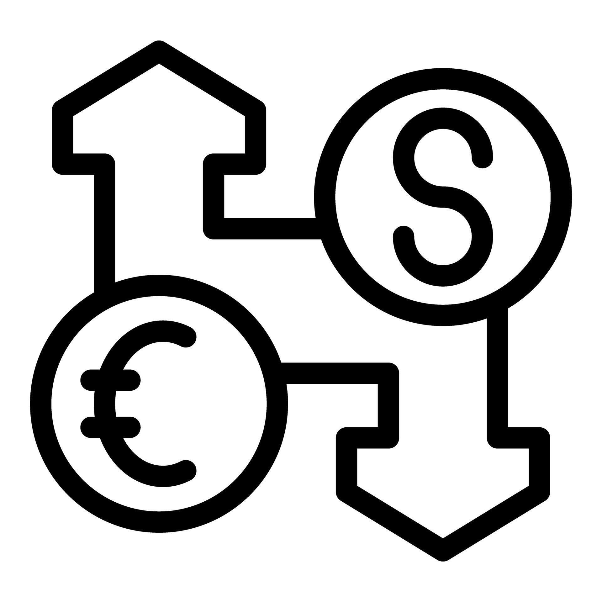 Dollar growing while euro is decreasing showing currency exchange rate ... Dollar growing while euro is decreasing showing currency exchange rate ...