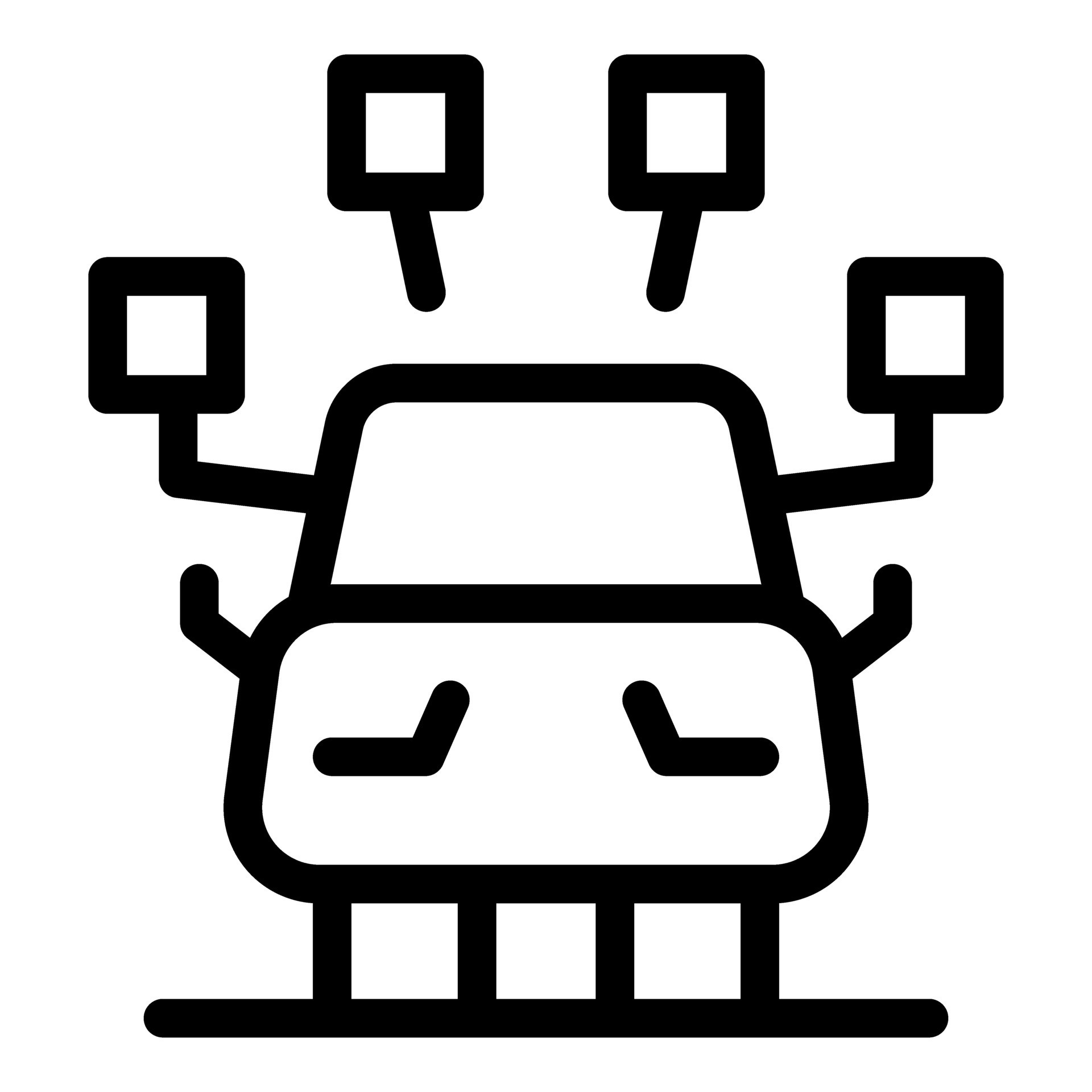 Self Driving Car Using Sensor System Icon Outline 47049774 Vector Art