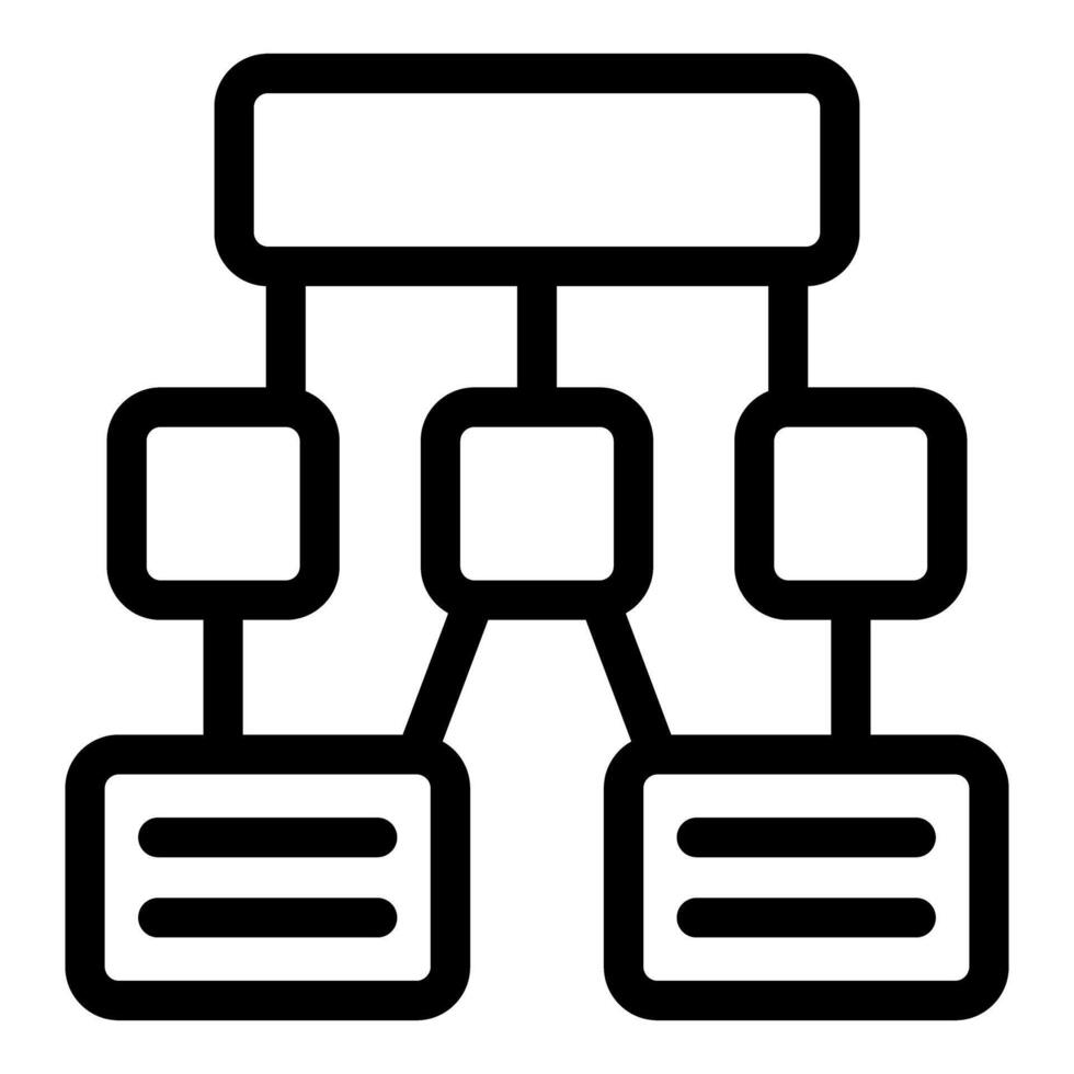Simple Hierarchical Organization Chart Connecting Departments With Lines And Boxes 47050005
