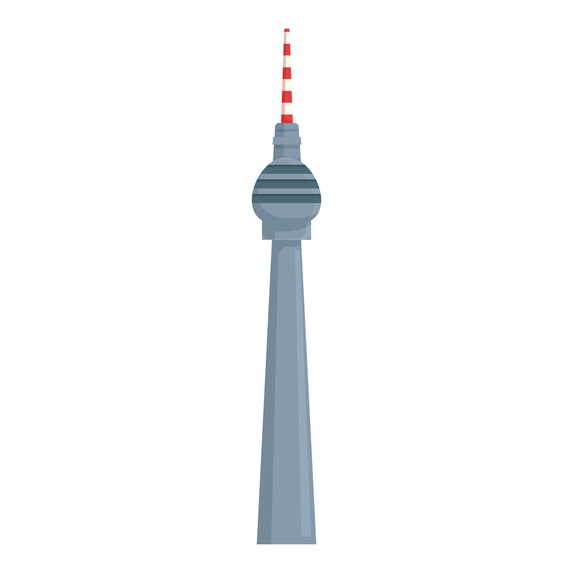Berlin tv tower standing tall against white background 47054043 Vector Art at Vecteezy