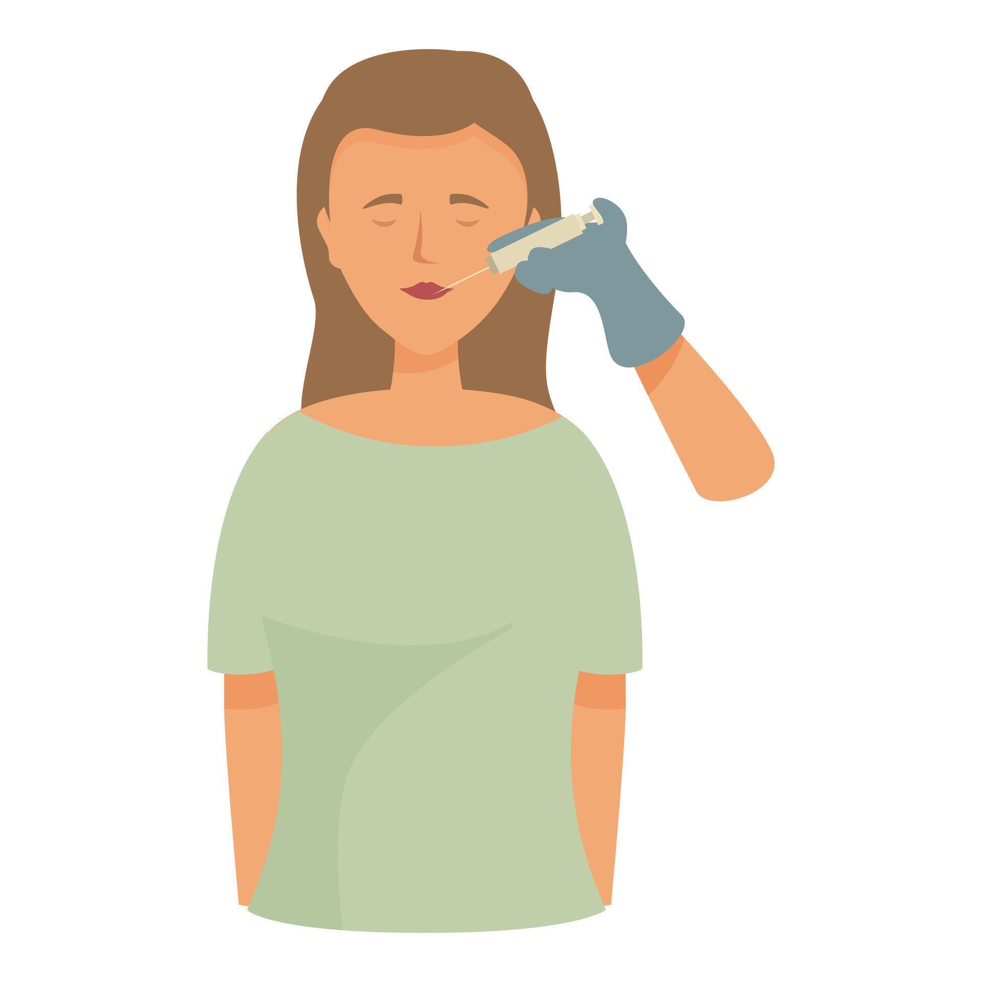 Beautician Injecting Hyaluronic Acid Into Female Lips For Anti Aging