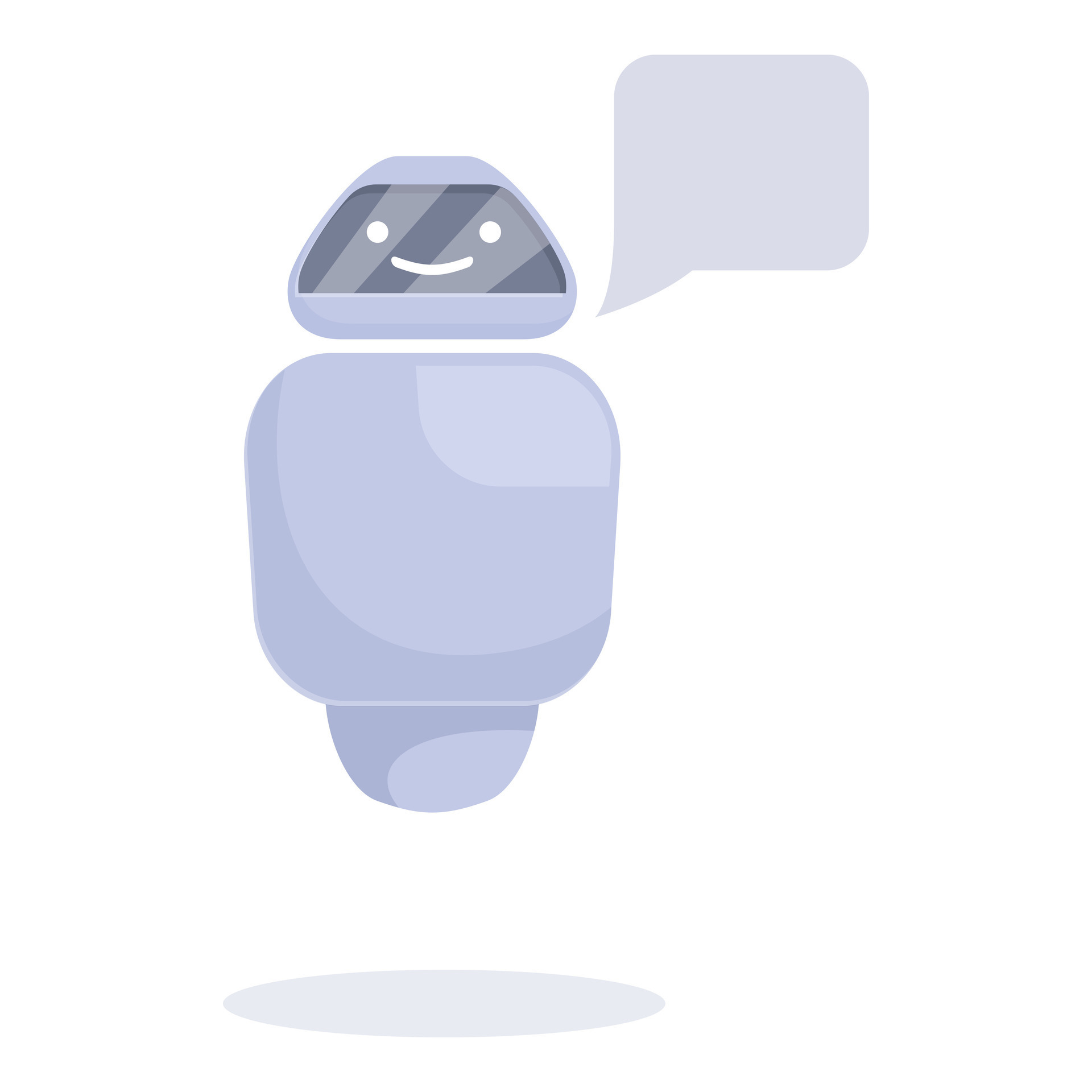Cute Smiling Robot Chatting Using Speech Bubble 47057398 Vector Art At