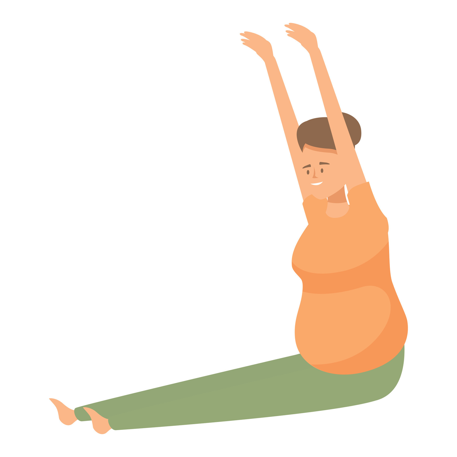 Pregnant Woman Stretching Arms Workout Pregnancy Healthy Lifestyle