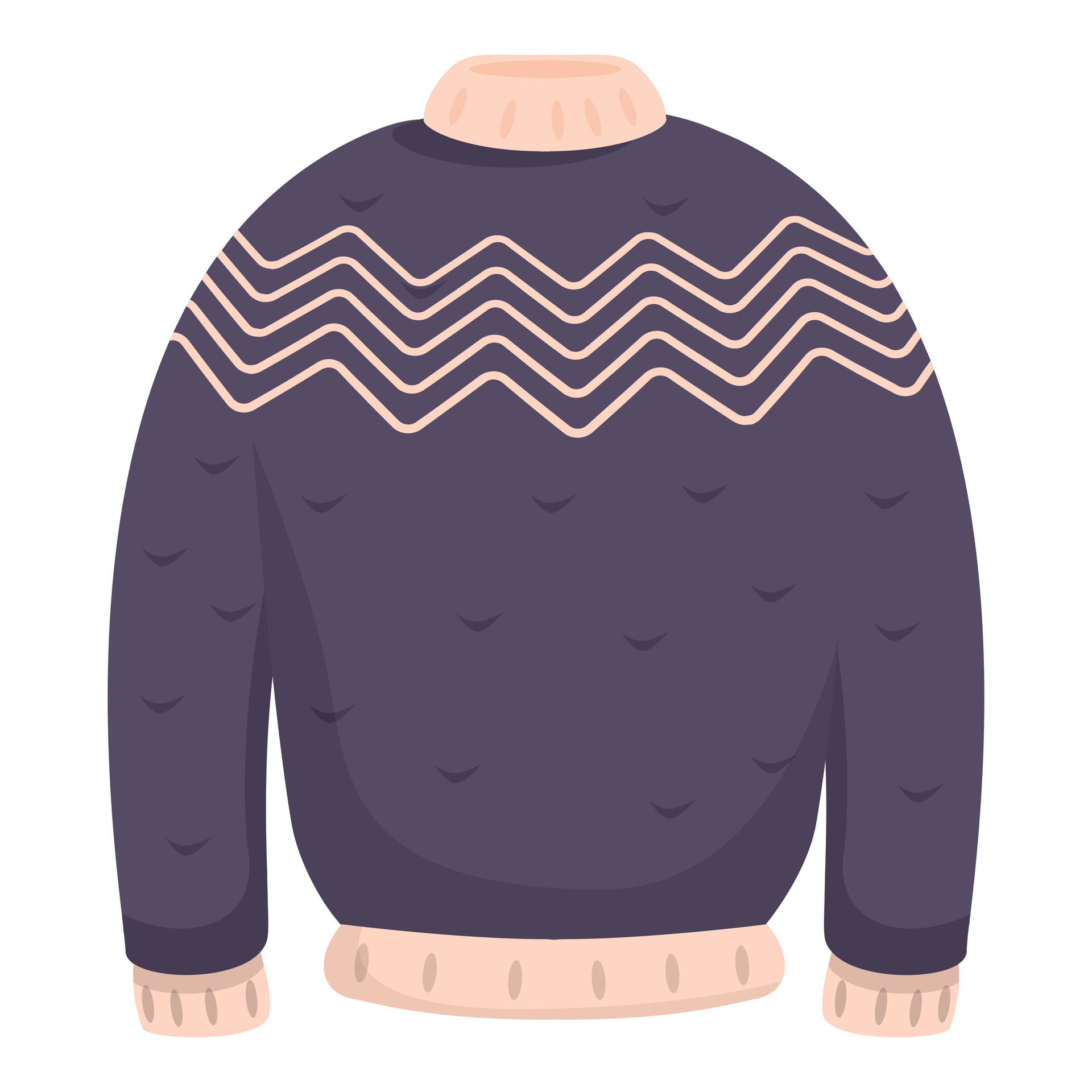 Warm Knitted Sweater With Ornament For Cold Winter Days 47059323 Vector Art At Vecteezy