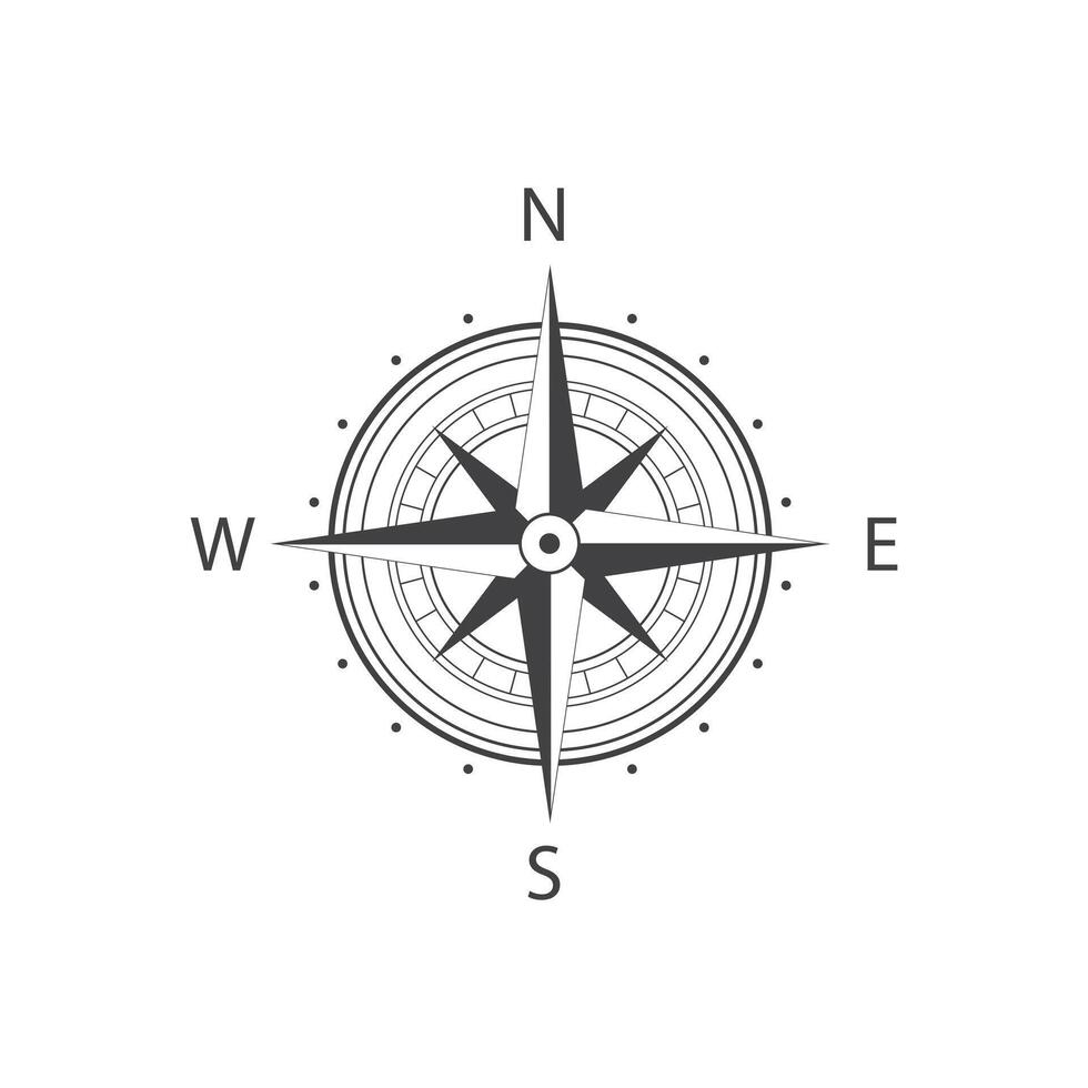 Compass Design Black White 47061355 Vector Art At Vecteezy