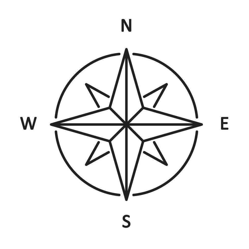 Compass Design Black White 47061361 Vector Art At Vecteezy