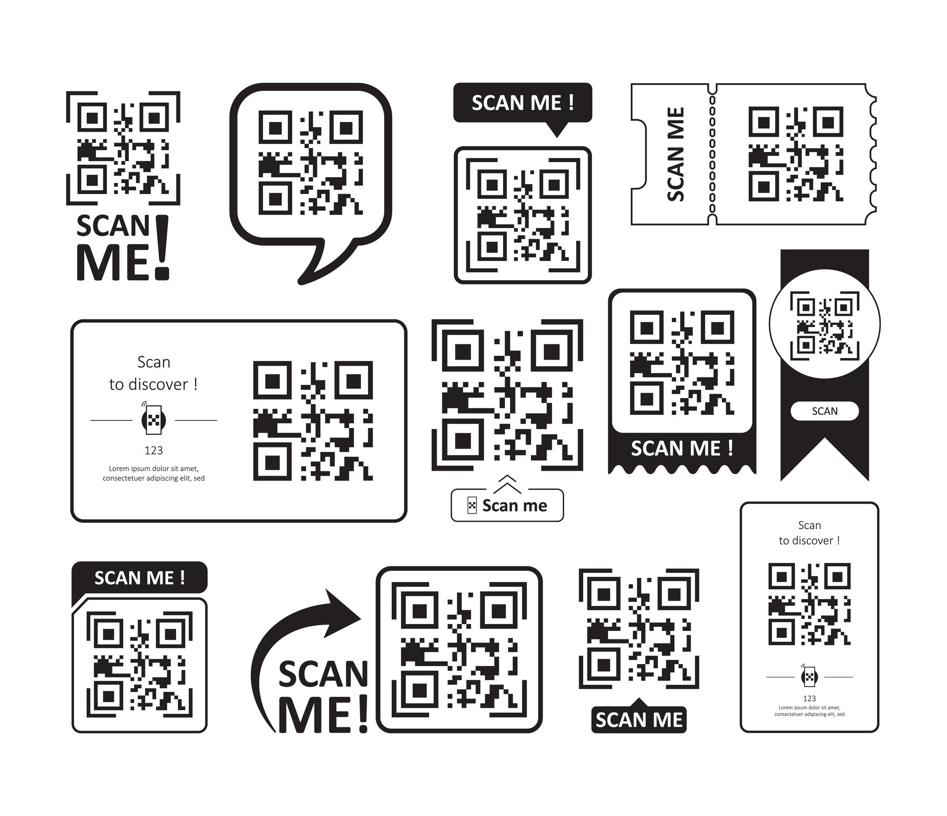 Qr Code Design Template 47061382 Vector Art At Vecteezy 6619