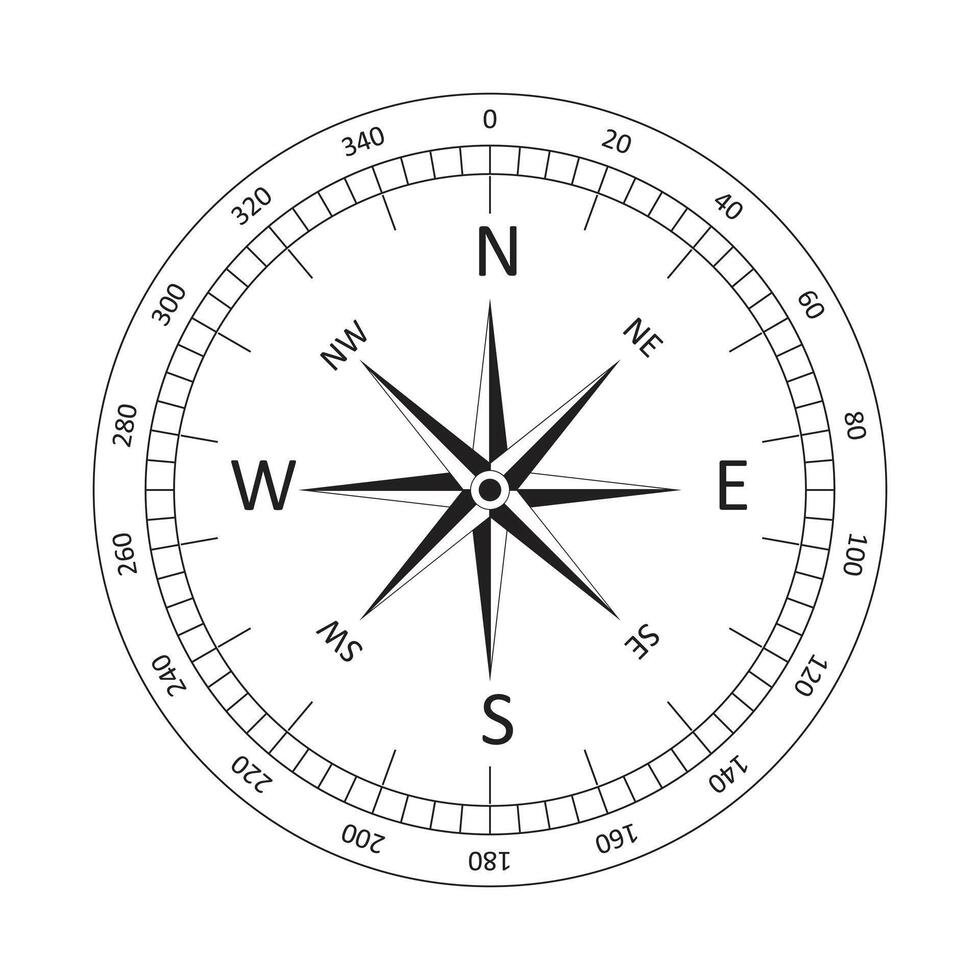 Compass Design Black White 47061385 Vector Art At Vecteezy