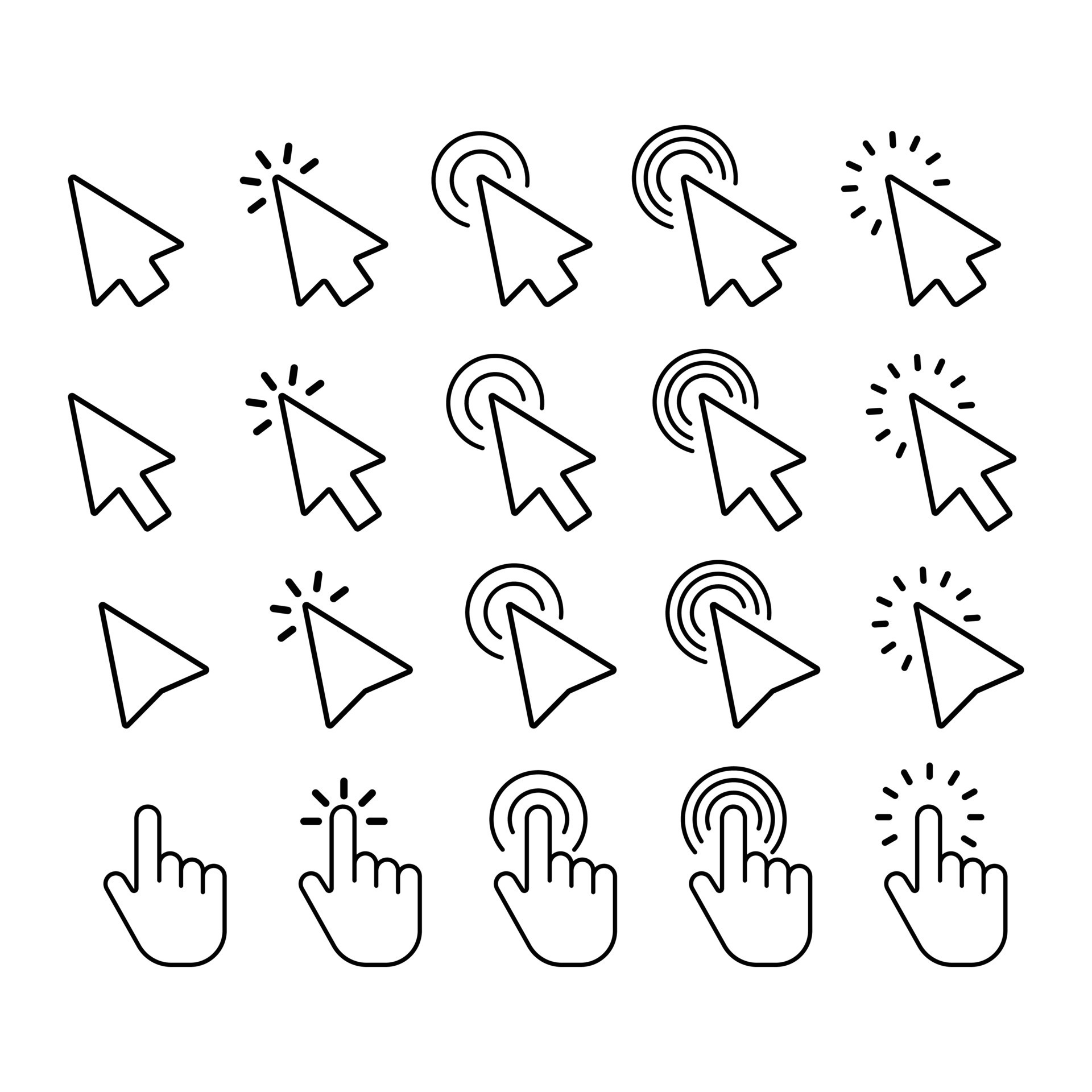 mouse pointer icon 47061394 Vector Art at Vecteezy