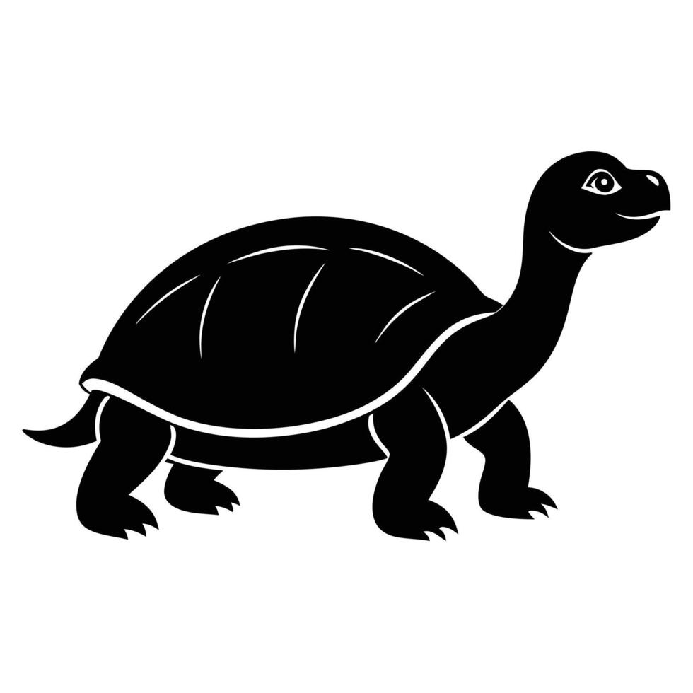 Tortoise Silhouettes And Icons Black Flat Color Simple Elegant Aldabra