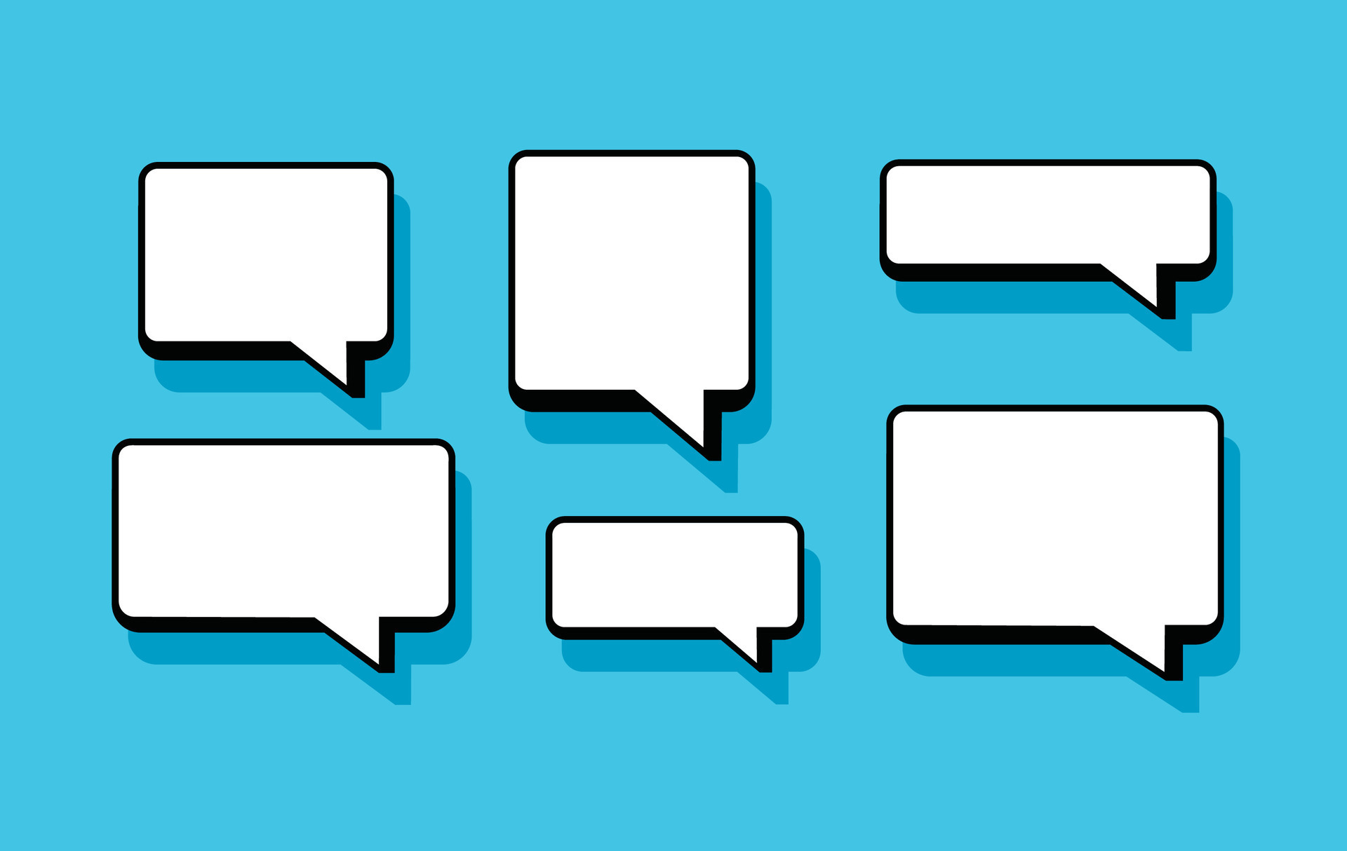 set of simple speech bubbles illustration 47078747 Vector Art at Vecteezy