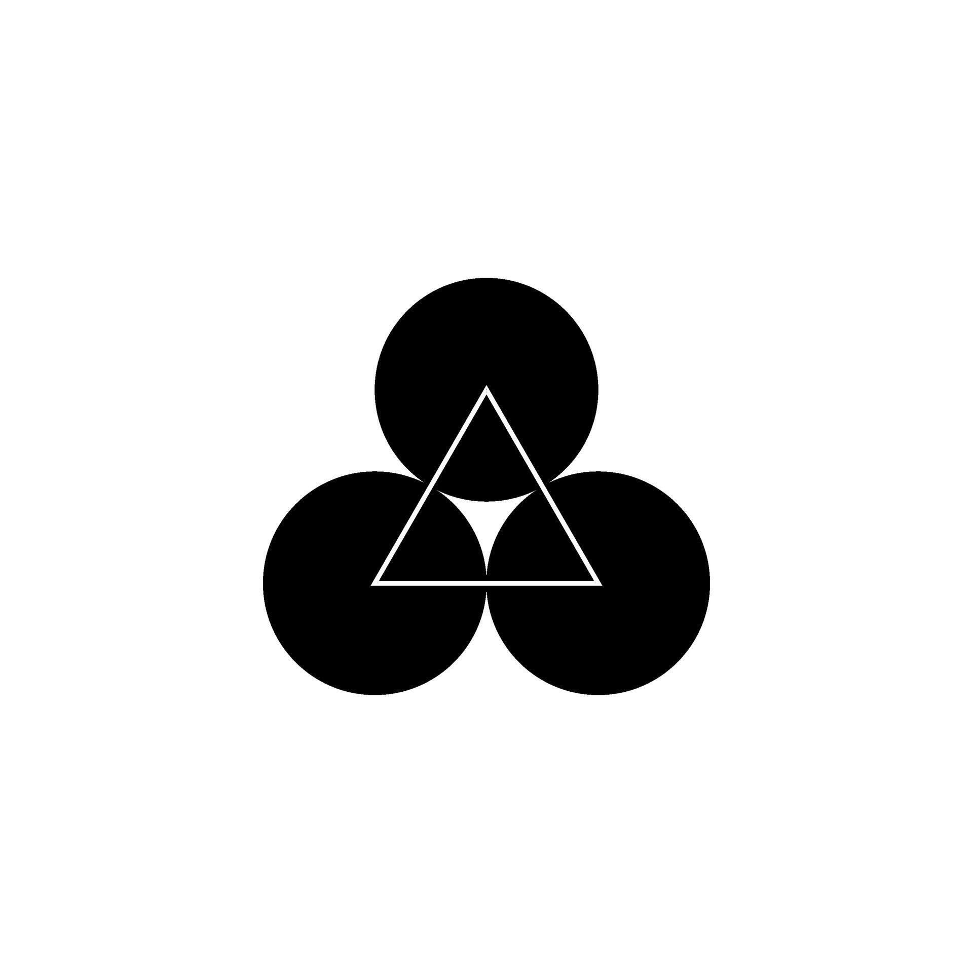 Triangle Shape In The 3 Circle Shape Can Use For Logo Gram Website