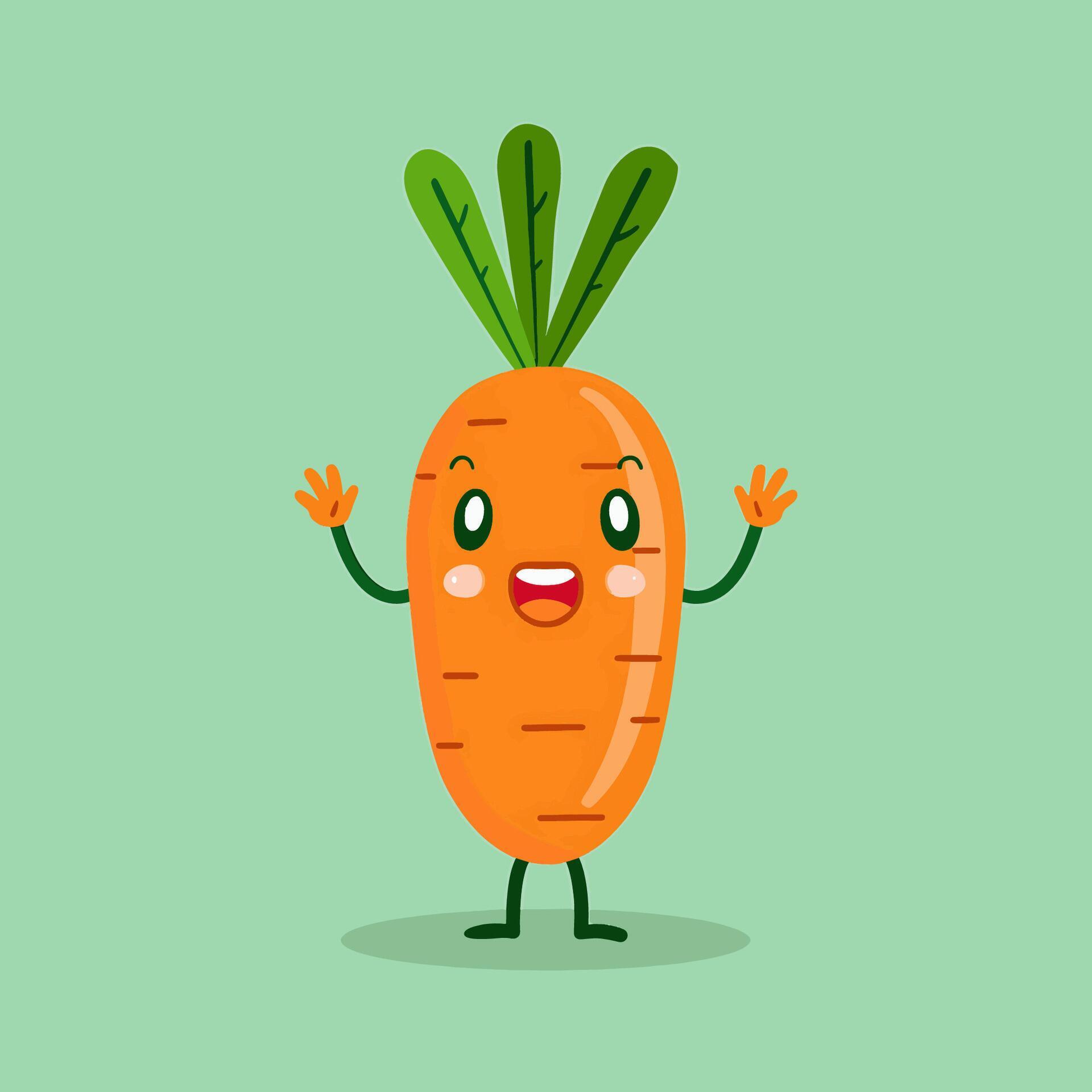 Cute Cartoon Carrot Mascot 47081688 Vector Art At Vecteezy