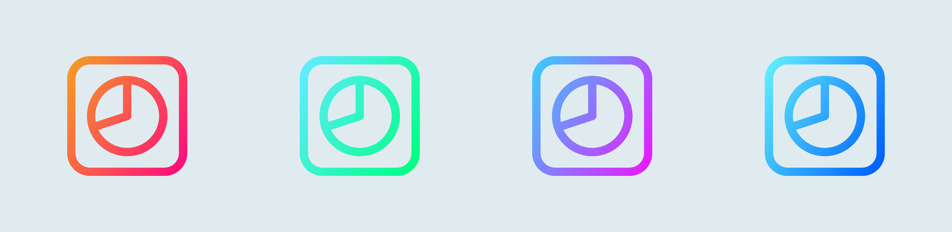 Chart Line Icon In Gradient Colors Statistic Signs Illustration