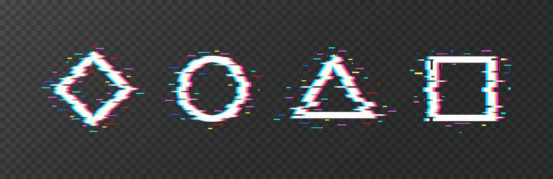 Glitch frame set. Distorted frames digital illustration. 47086577 ... Glitch frame set. Distorted frames digital illustration. 47086577 ...