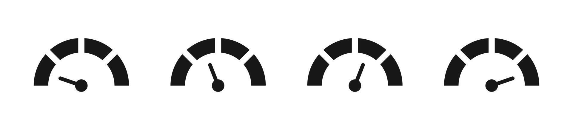 Tachometer, speedometer, indicators, score. Speedometer icons. Rating ...