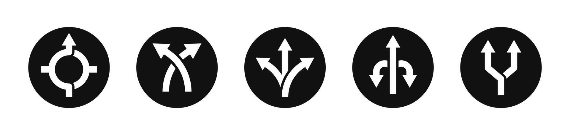 Way direction arrows. Road direction arrow set. Navigation arrows. Road ... Way direction arrows. Road direction arrow set. Navigation arrows. Road ...