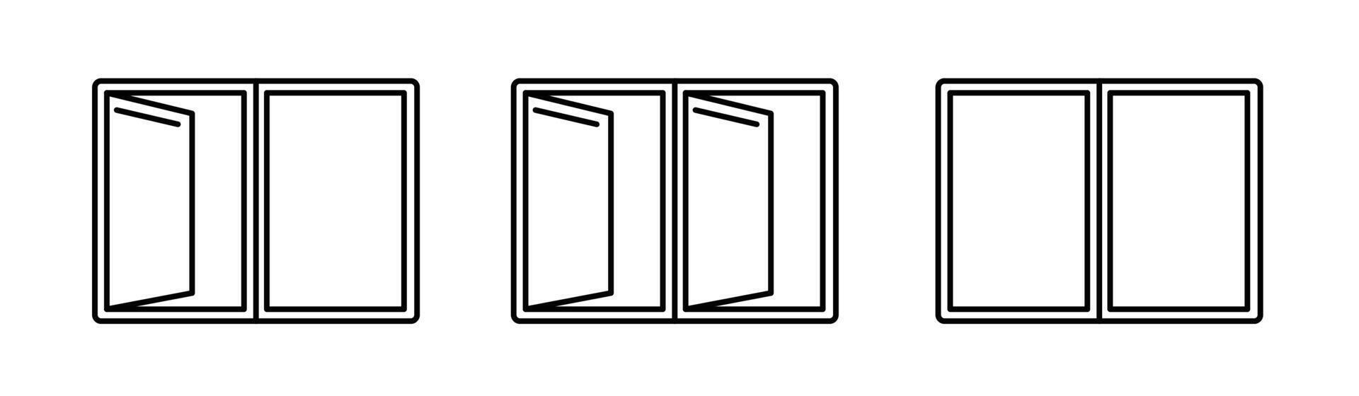 Open window icon set black filled and outlined style. 47089108 Vector ... Open window icon set black filled and outlined style. 47089108 Vector ...