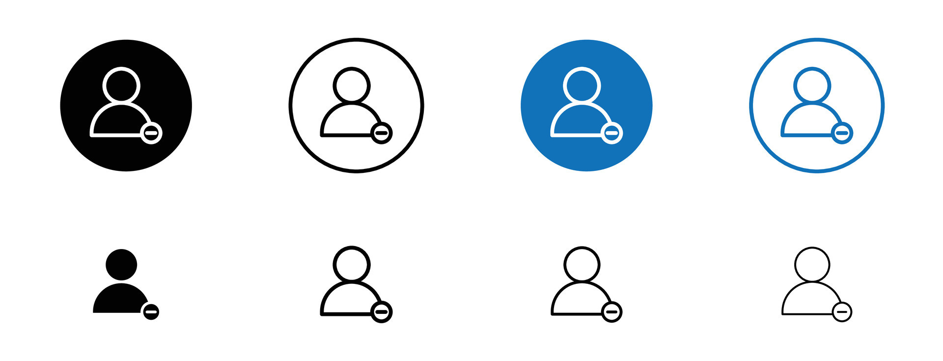 Remove user icon set. delete account button symbol. cancel social media ... Remove user icon set. delete account button symbol. cancel social media ...