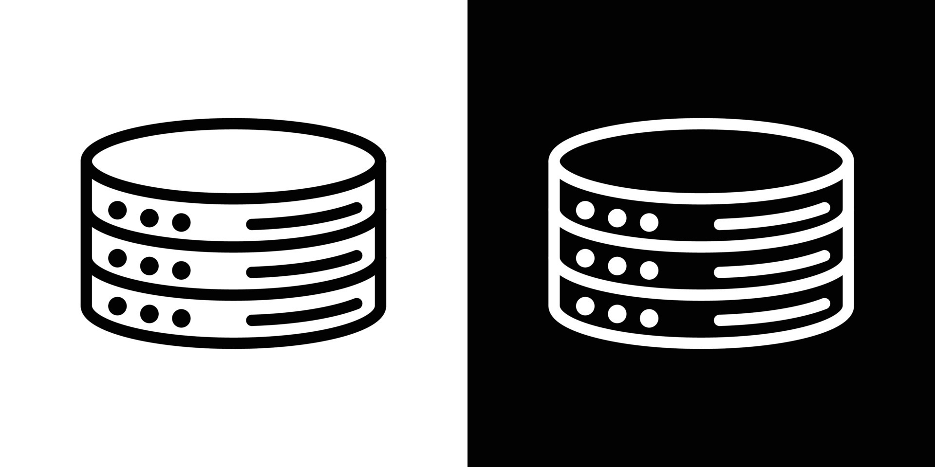 Database Icon Set Cylinder Server Data Storage Symbol Hdd Cloud