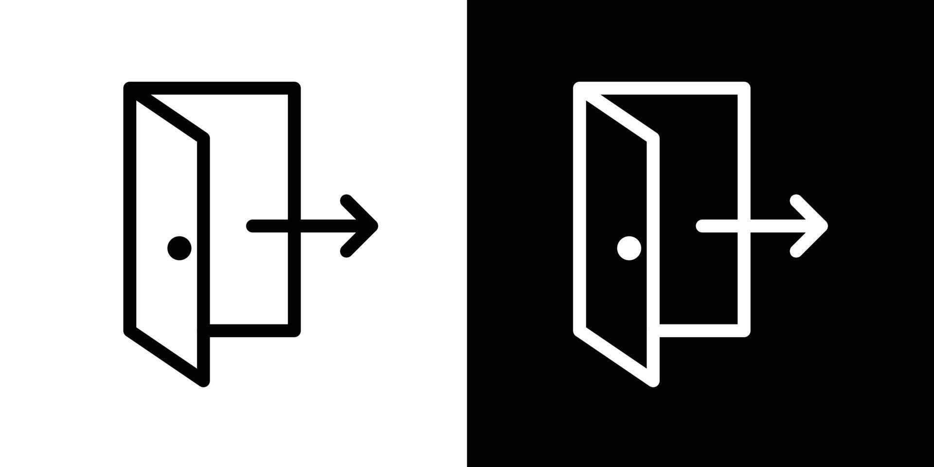 Exit icon set. output symbol. quit or logout button sign. outside pictogram. 47089479 Vector Art ...