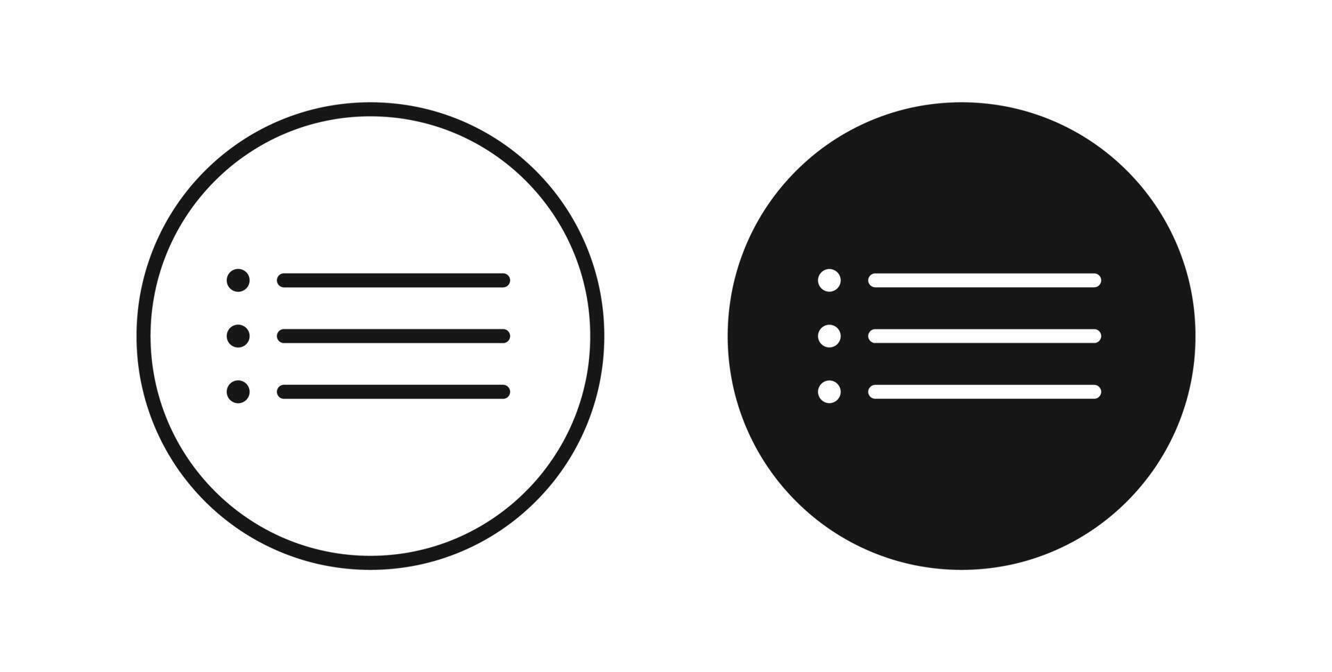 Menu list button icon 47091501 Vector Art at Vecteezy