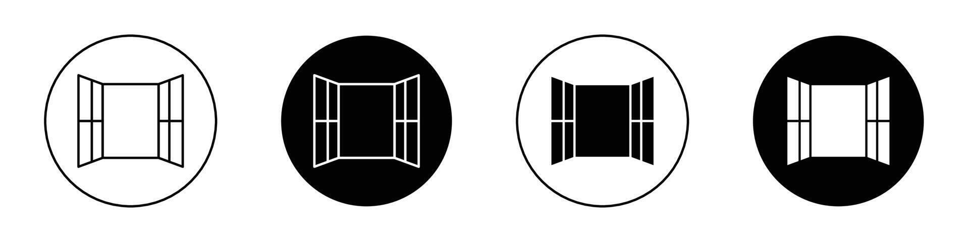 Open window icon set black filled and outlined style. 47092508 Vector ... Open window icon set black filled and outlined style. 47092508 Vector ...