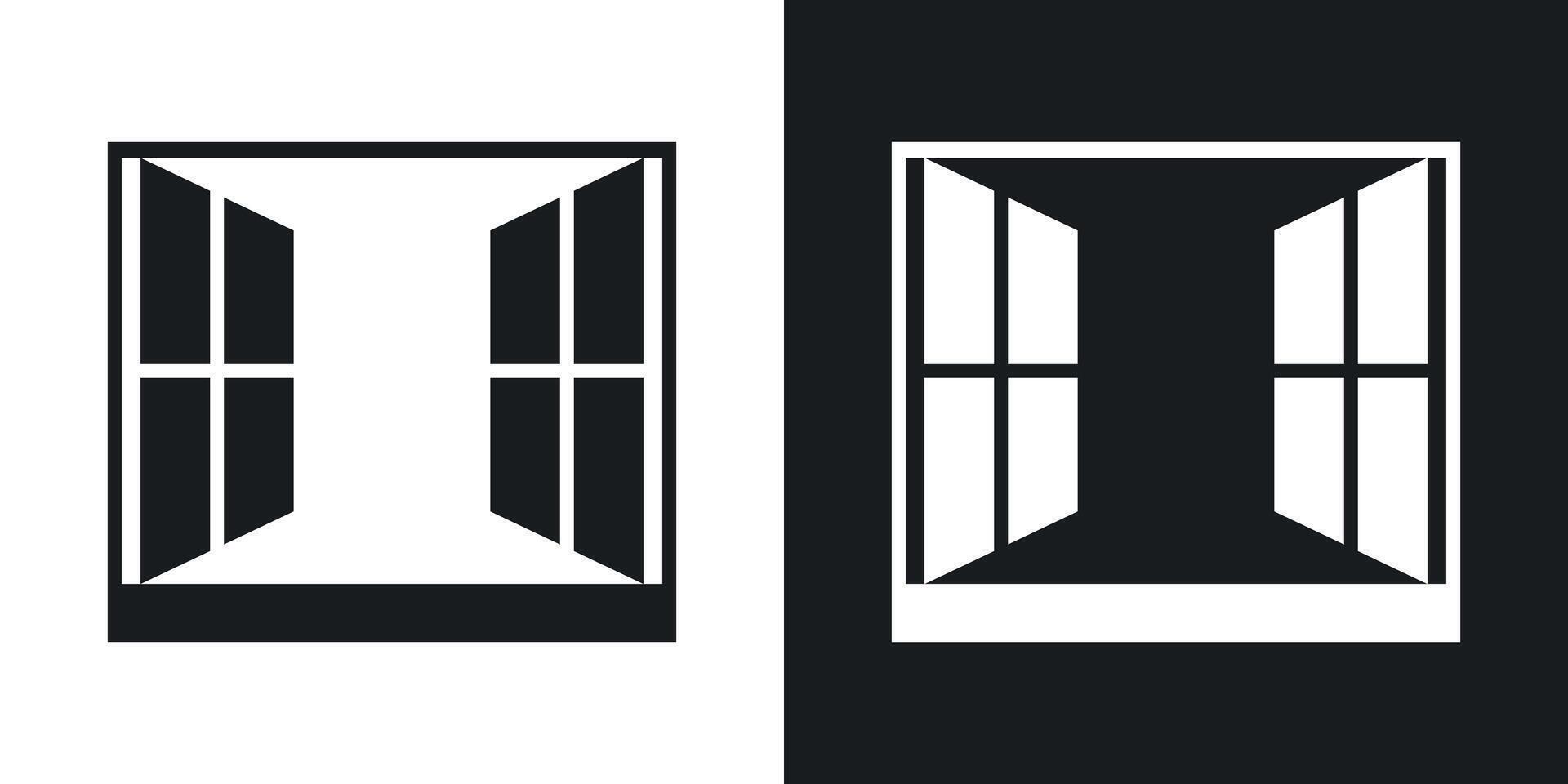 Open window icon set black filled and outlined style. 47093032 Vector ... Open window icon set black filled and outlined style. 47093032 Vector ...