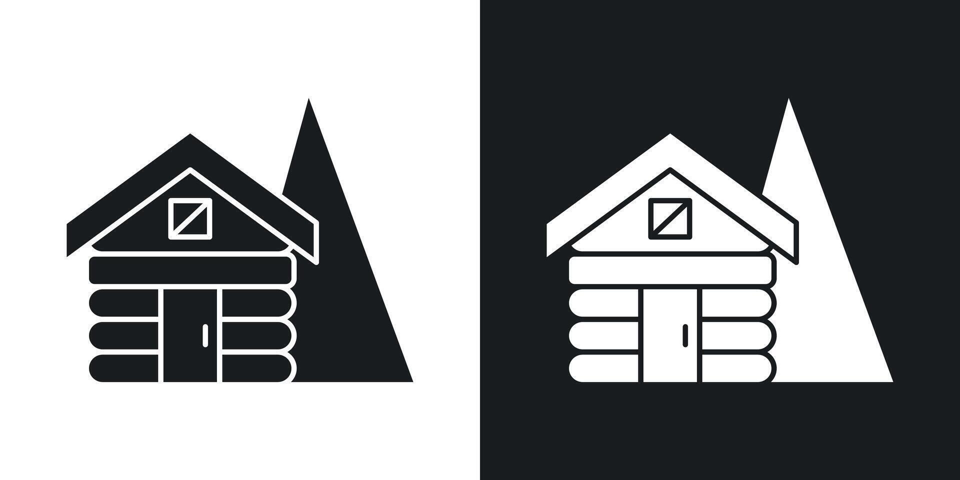 Cabin Line Icon Set 47093308 Vector Art At Vecteezy