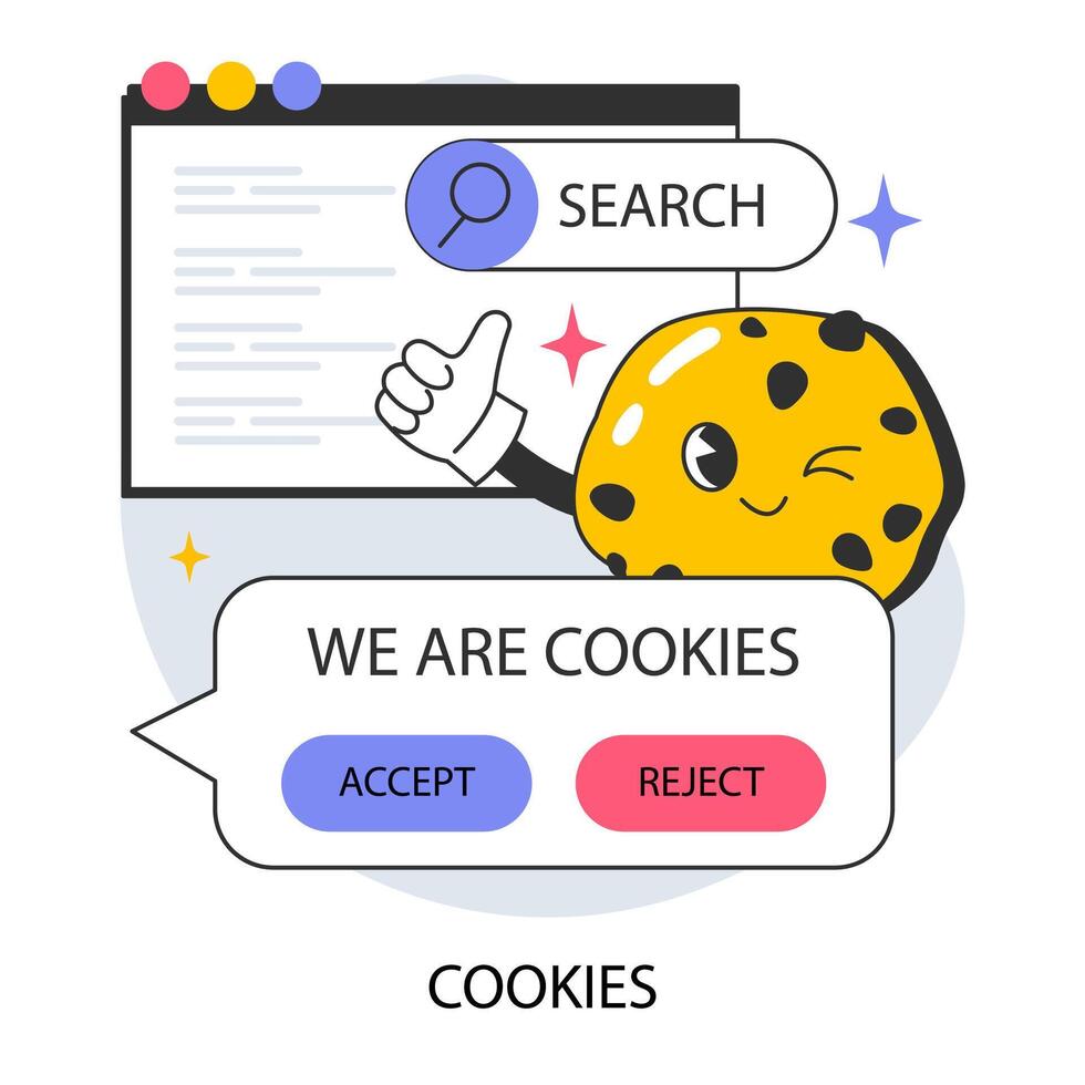 Cookie technology. Web browser session tracking. Access to user computer 47093412 Vector Art at ...