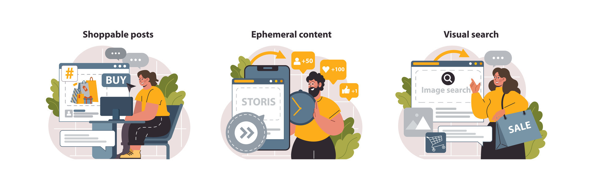 Digital marketing set. Marketing strategy development innovative ... Digital marketing set. Marketing strategy development innovative ...