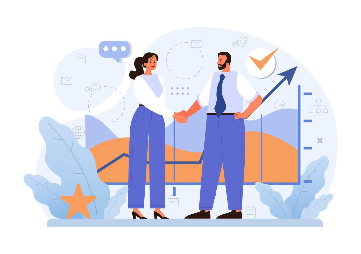 Business processes optimization. Productive employee analyzing 47093805 ...