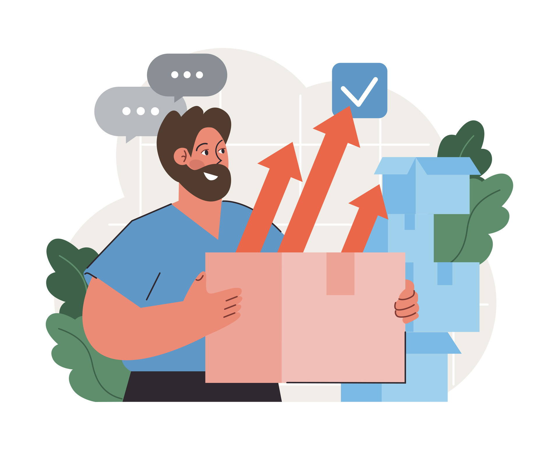 Progress Work Optimization And Efficiency Character Moving 47093815