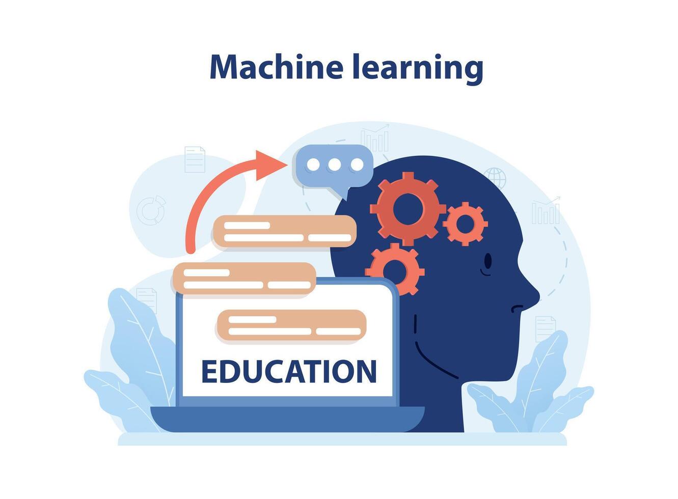 Machine learning. Big data science technology development. Self ...