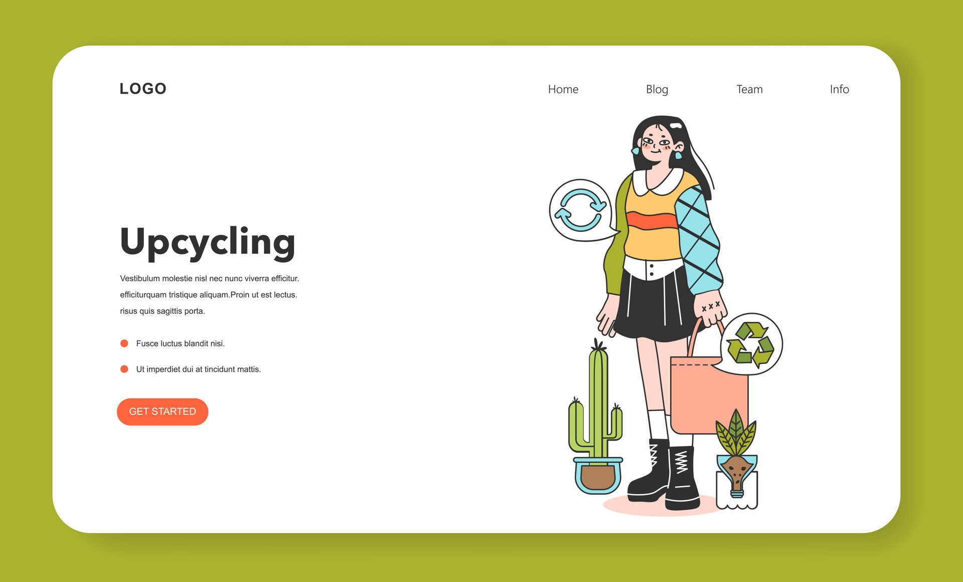 Upcycling web banner or landing page. Process and technique of reuse 47094761 Vector Art at Vecteezy