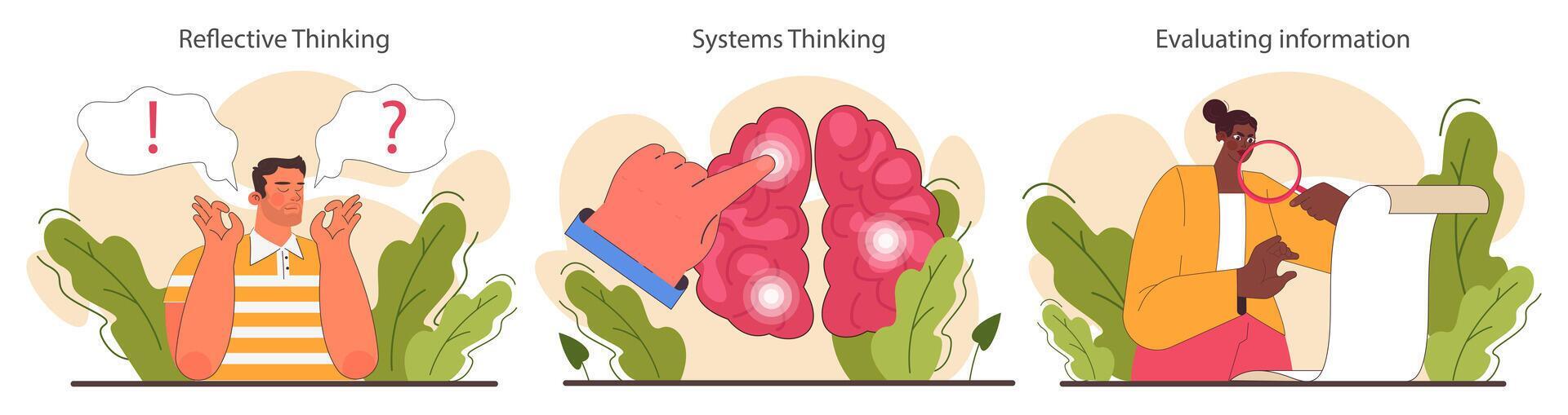 Critical Thinking Skill Set Strategic Decision Making Brainstorming 47094907 Vector Art At
