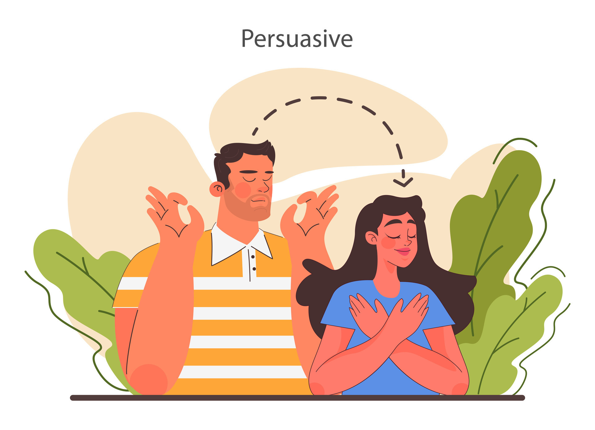 Persuasion. Soft skill, the ability to convince people. Cognitive influence 47094925 Vector Art ...