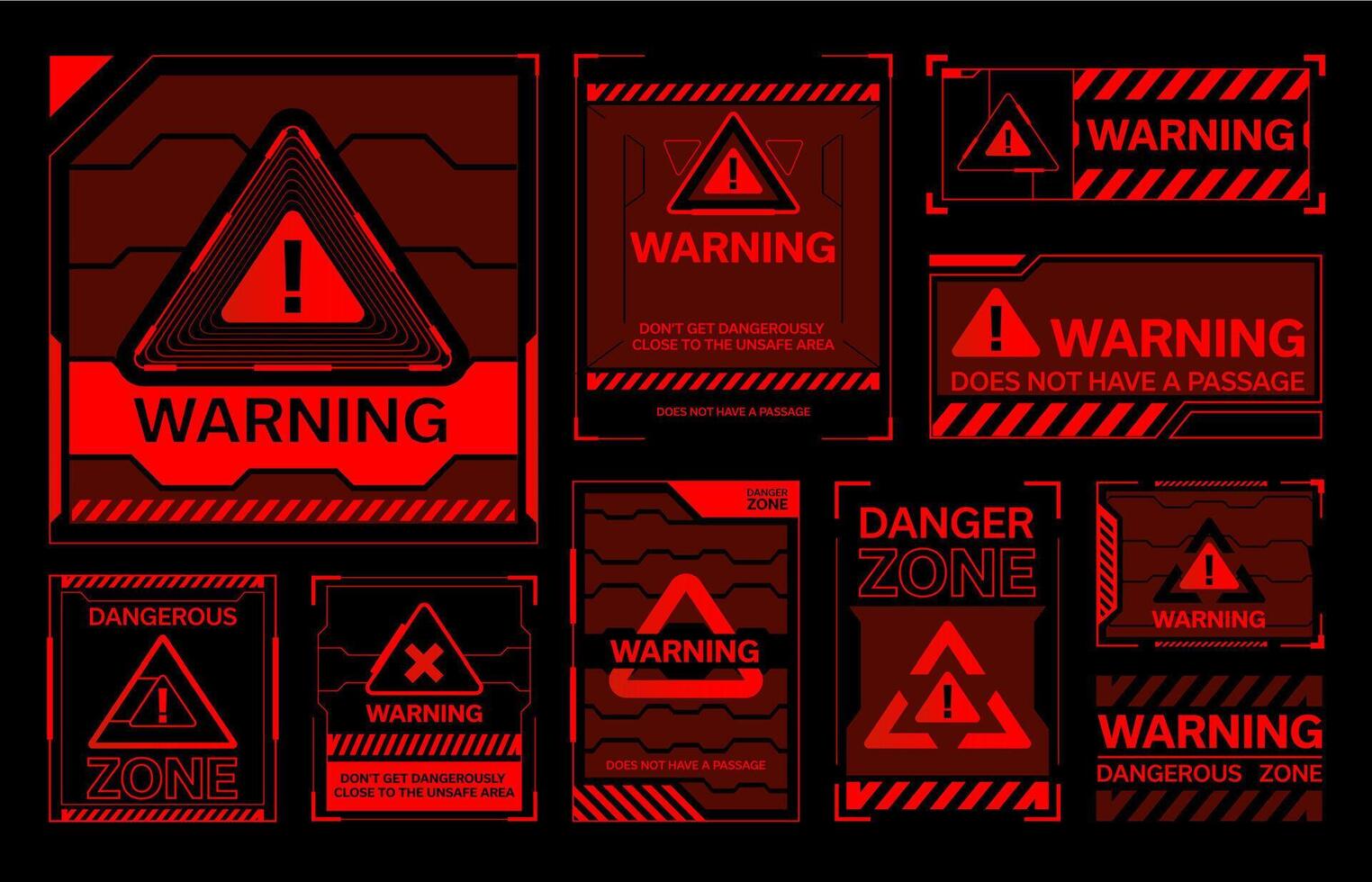 Red HUD warning, danger and alert attention frames 47108173 Vector Art ... Red HUD warning, danger and alert attention frames 47108173 Vector Art ...