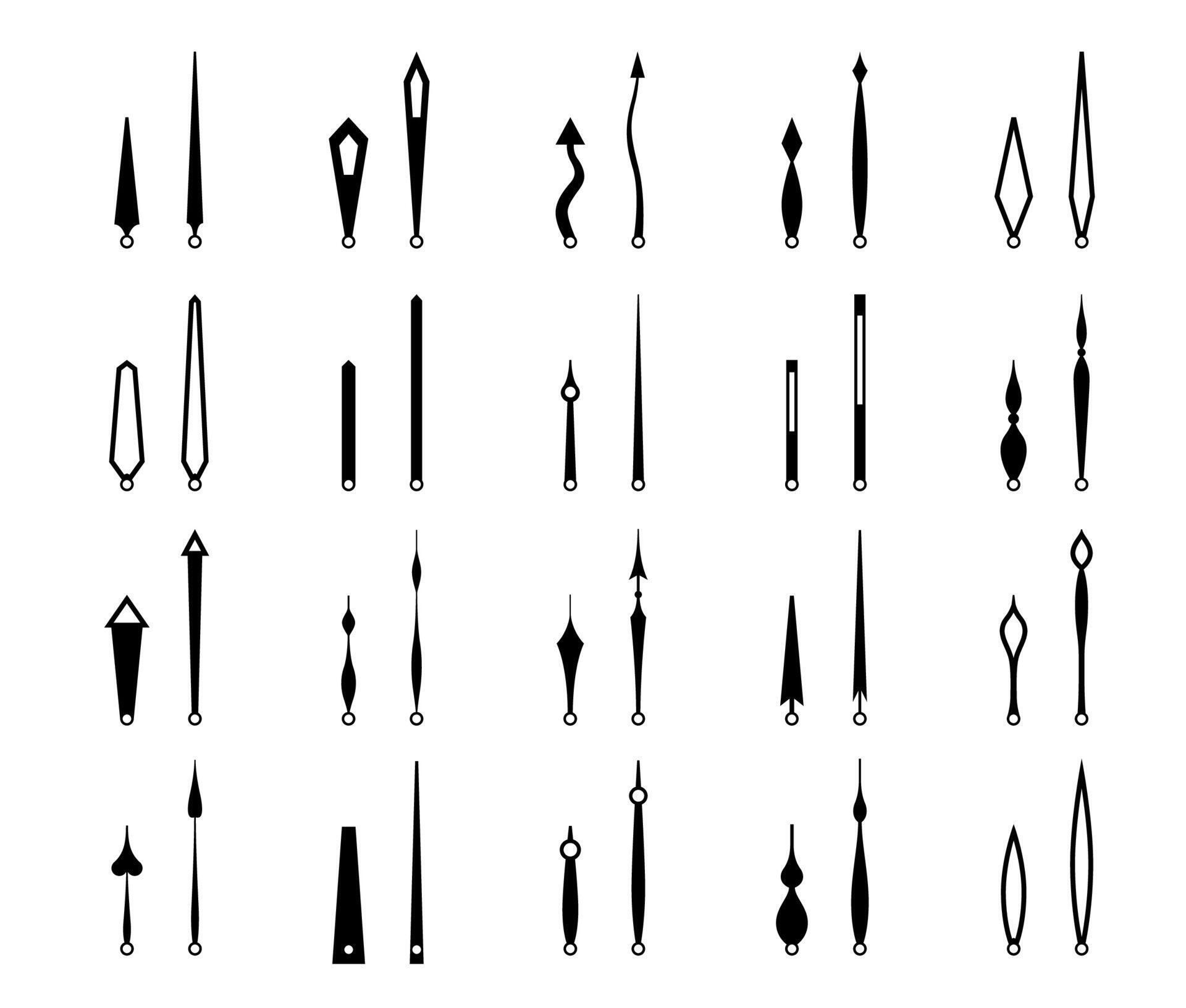 Clock Hands Isolated Watch Arrows Time Pointers 47108185 Vector Art