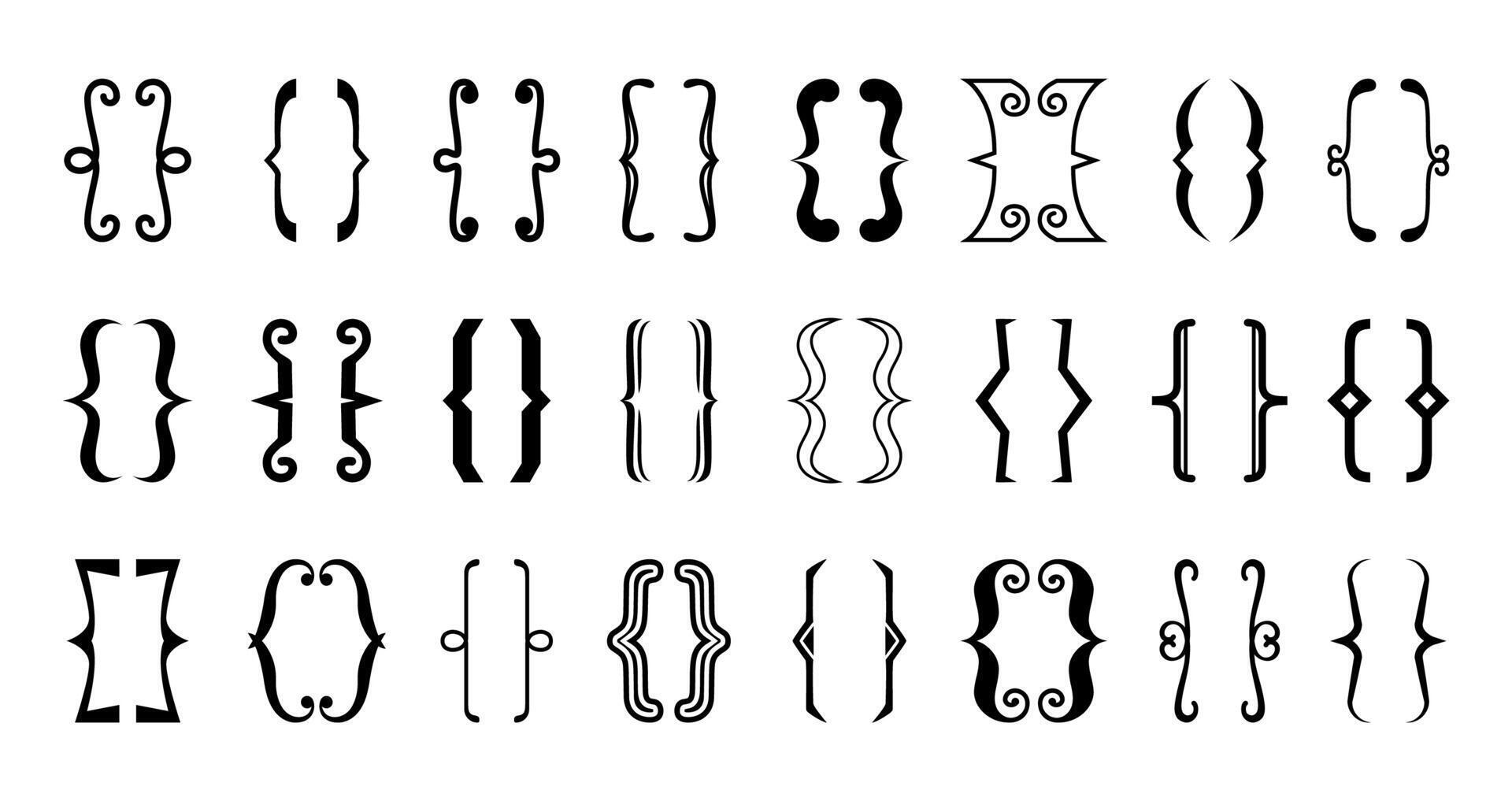 Parenthesis text brackets, square, round frames 47108351 Vector Art at ... Parenthesis text brackets, square, round frames 47108351 Vector Art at ...