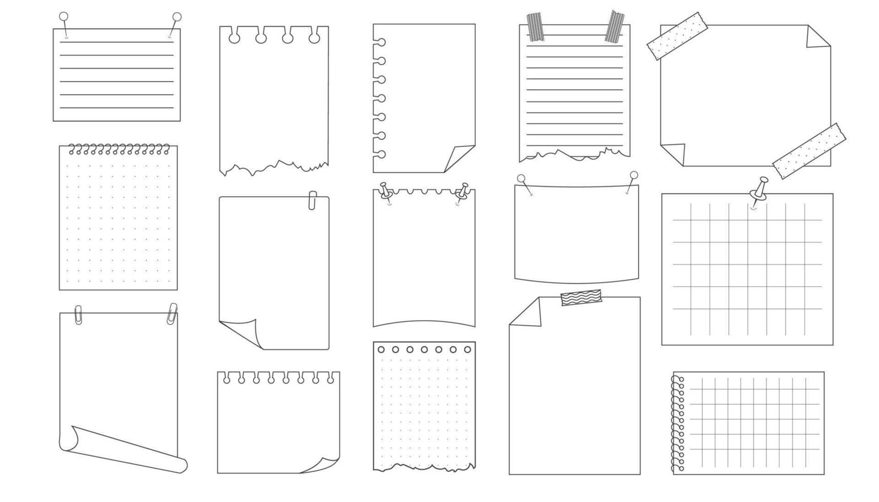 Memo sticky note reminder sheet paper. Doodle paper frame, check list ...
