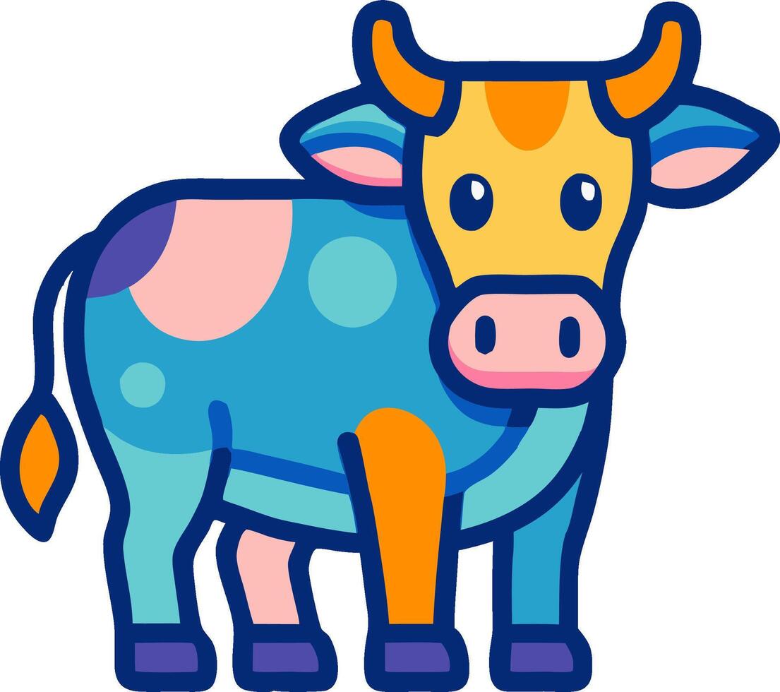 illustration of cow and calf. Farm animals 47109247 Vector Art at Vecteezy