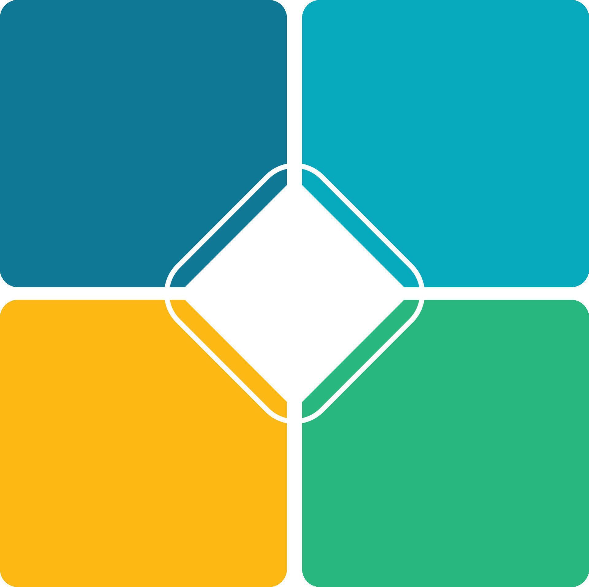 4 Points infographic square template. For content, diagram, flowchart ...