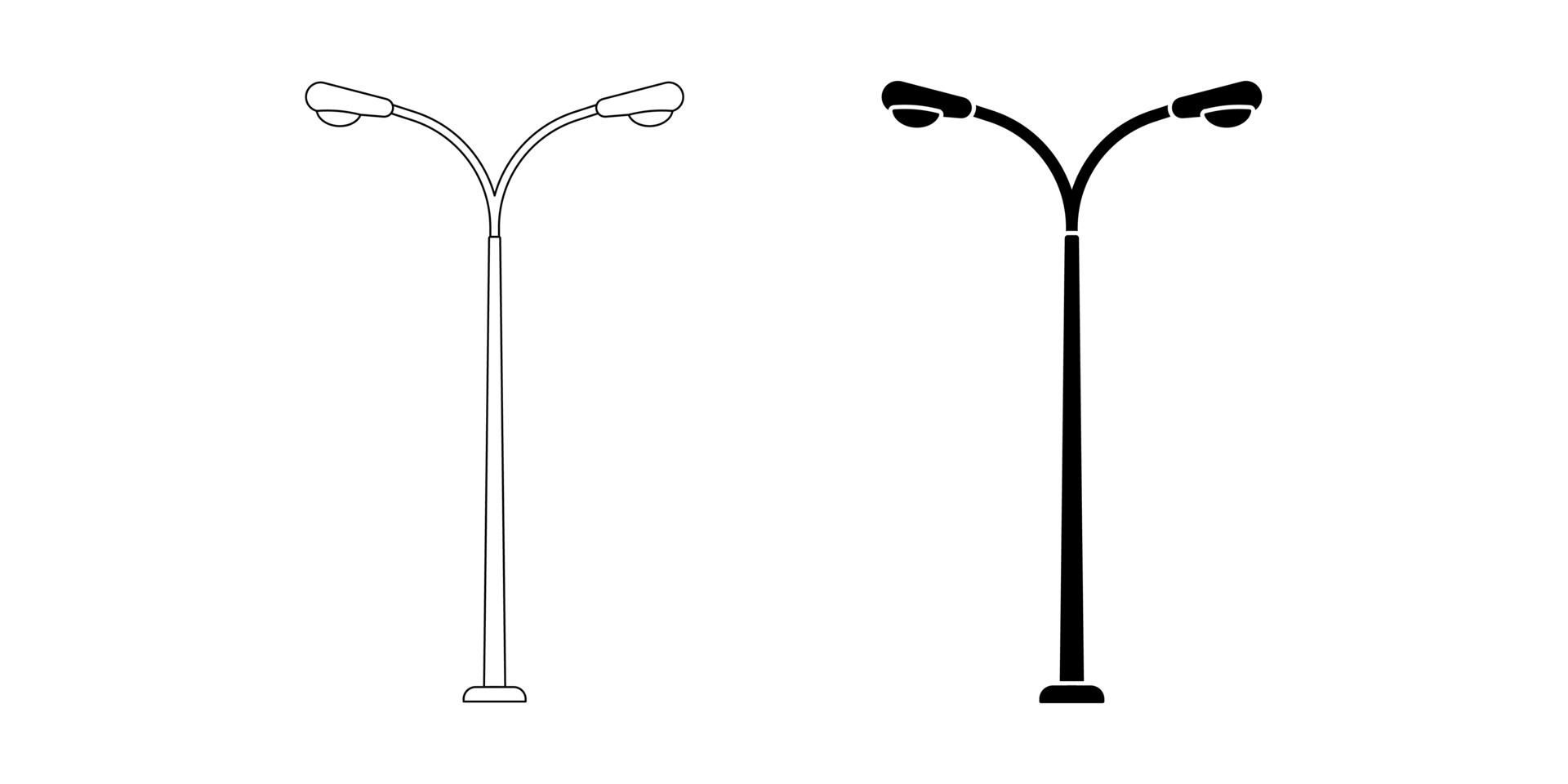 outline silhouette Street light icon set 47114957 Vector Art at Vecteezy