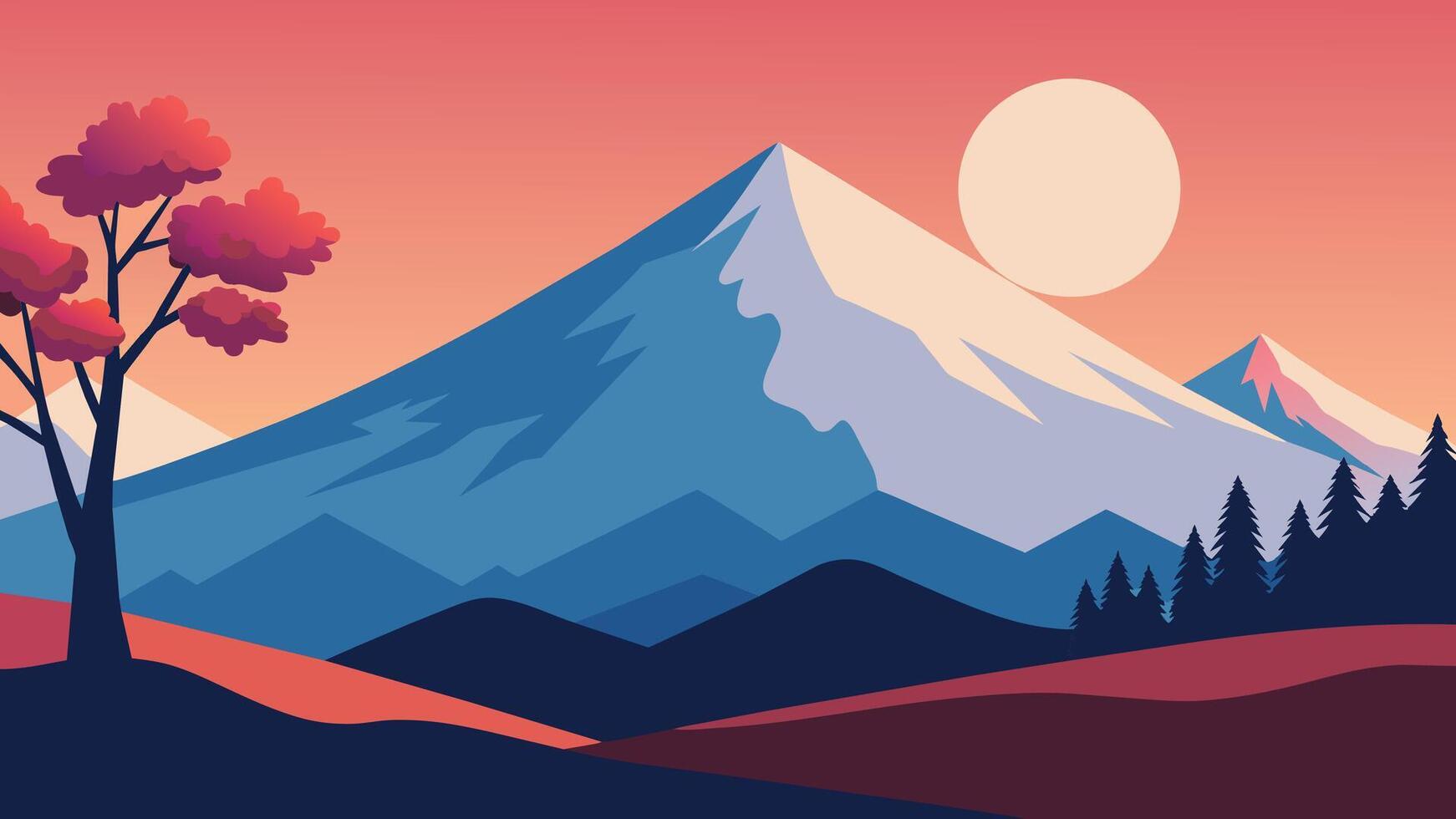 Spring nature flat illustration 47119524 Vector Art at Vecteezy