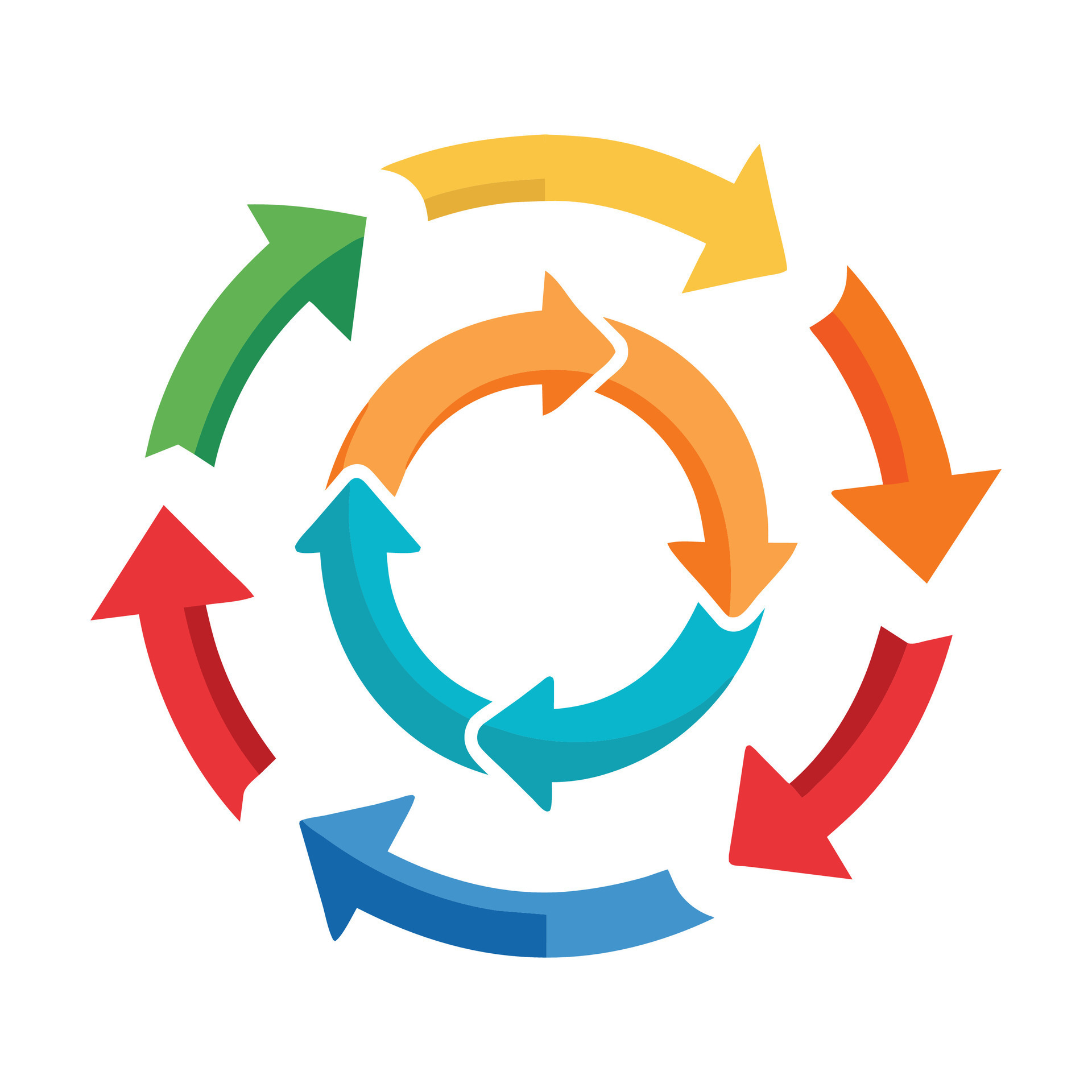 Circle Arrows Circular Process Rotate Infographic Element Round Step Loop Sync Loading Arrow